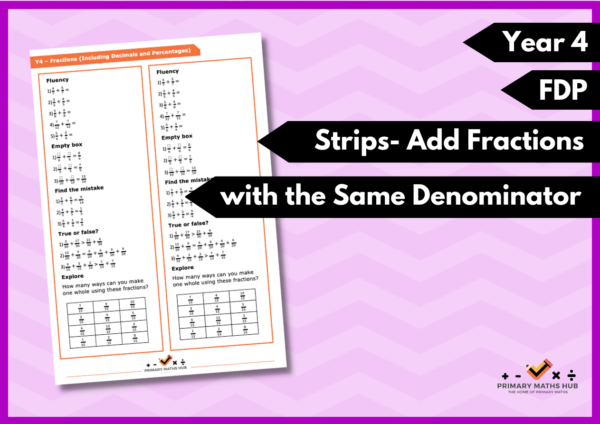 Year 4 – Fractions - Primary Maths Hub