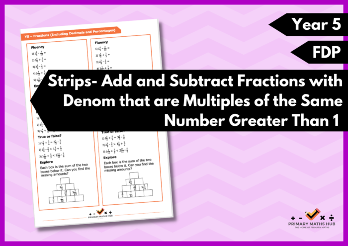 Year 5 – Fractions - Primary Maths Hub
