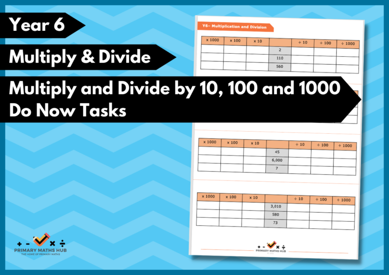 Year 6 – Multiplication and Division - Primary Maths Hub