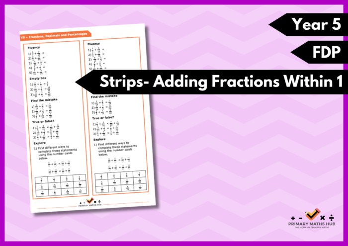 Year 5 – Fractions - Primary Maths Hub