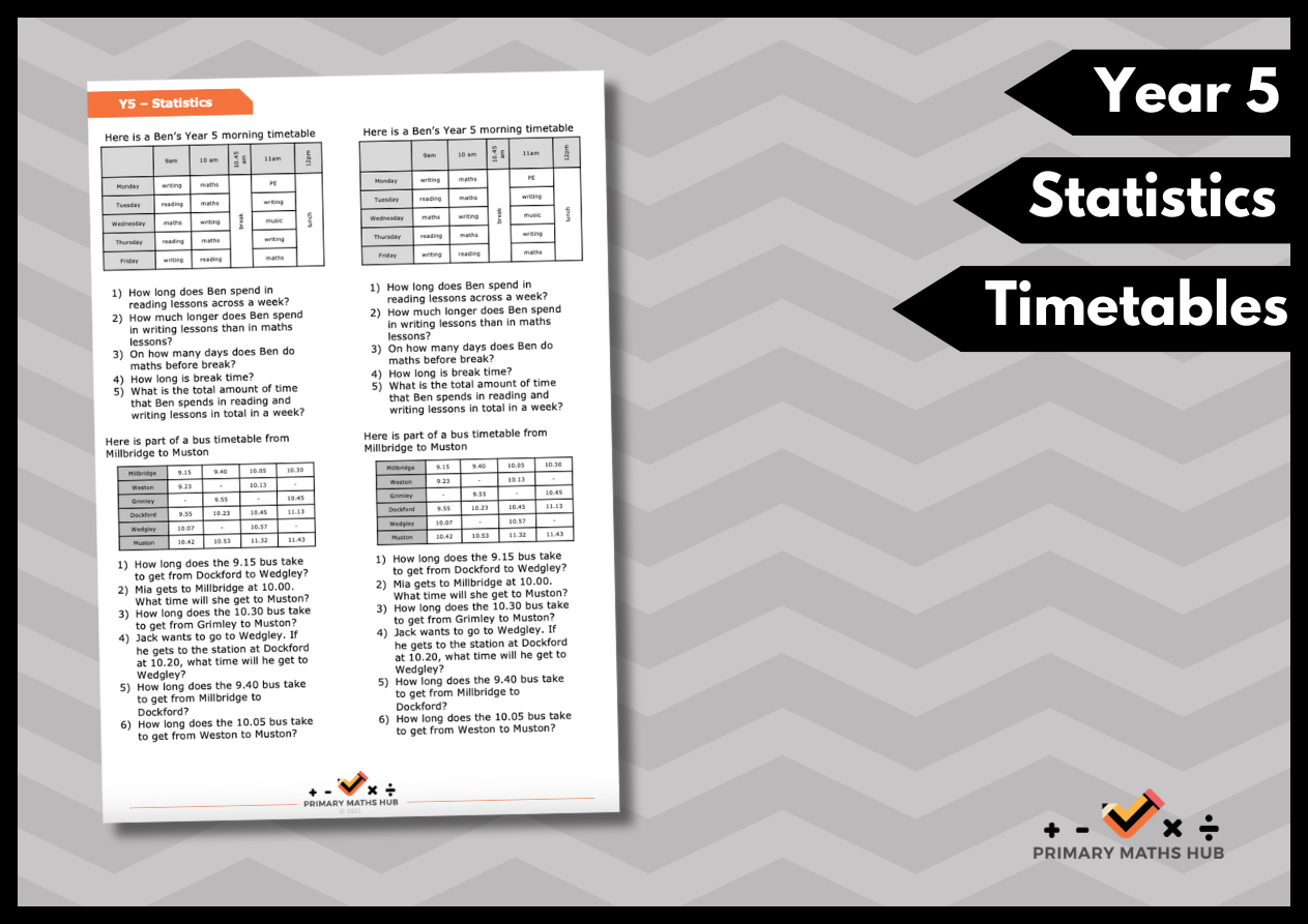 Year 5 – Statistics - Primary Maths Hub
