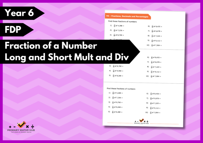 Year 6 – Fractions - Primary Maths Hub